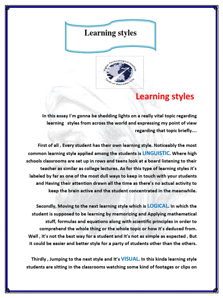 English | PDF | Learning Styles | Classroom