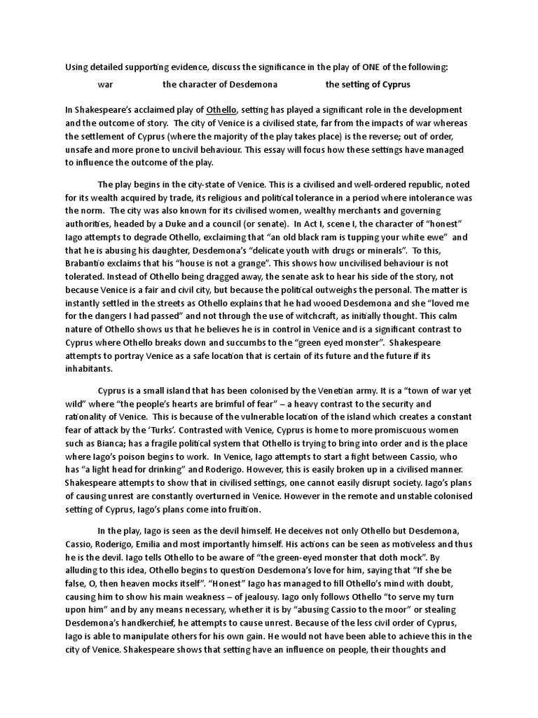 A Tale of Two Cities: How the Settings of Venice and Cyprus Influenced ...