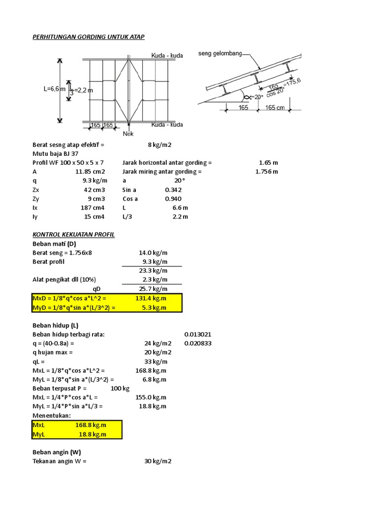 Gording Dan Regel | PDF