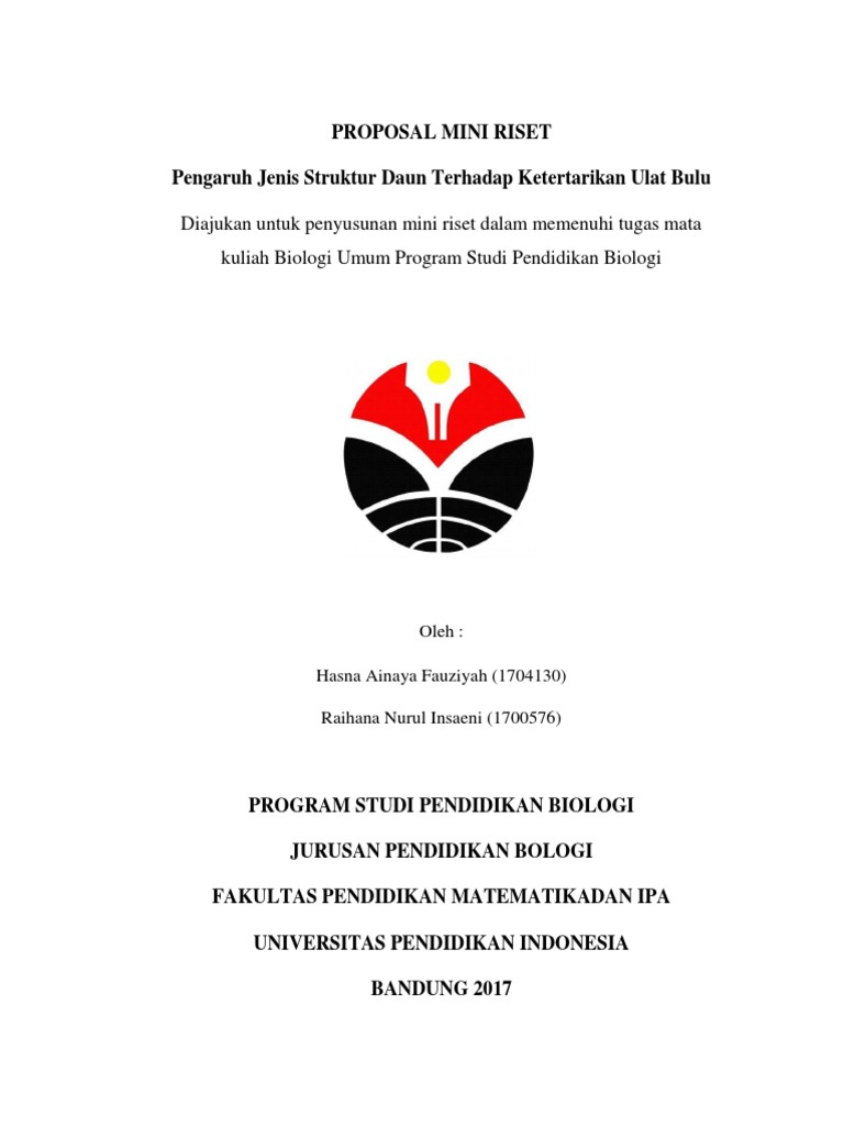 Proposal Mini Riset Biologi BAB I | PDF