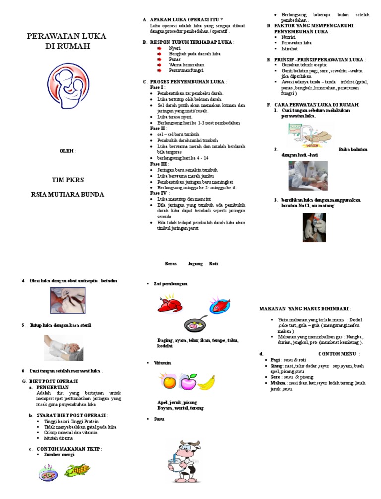 Leaflet Perawatan Luka Post Operasi Dirumah | PDF