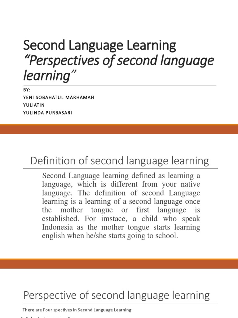 Second Language Learning | PDF | Second Language Acquisition | Language ...