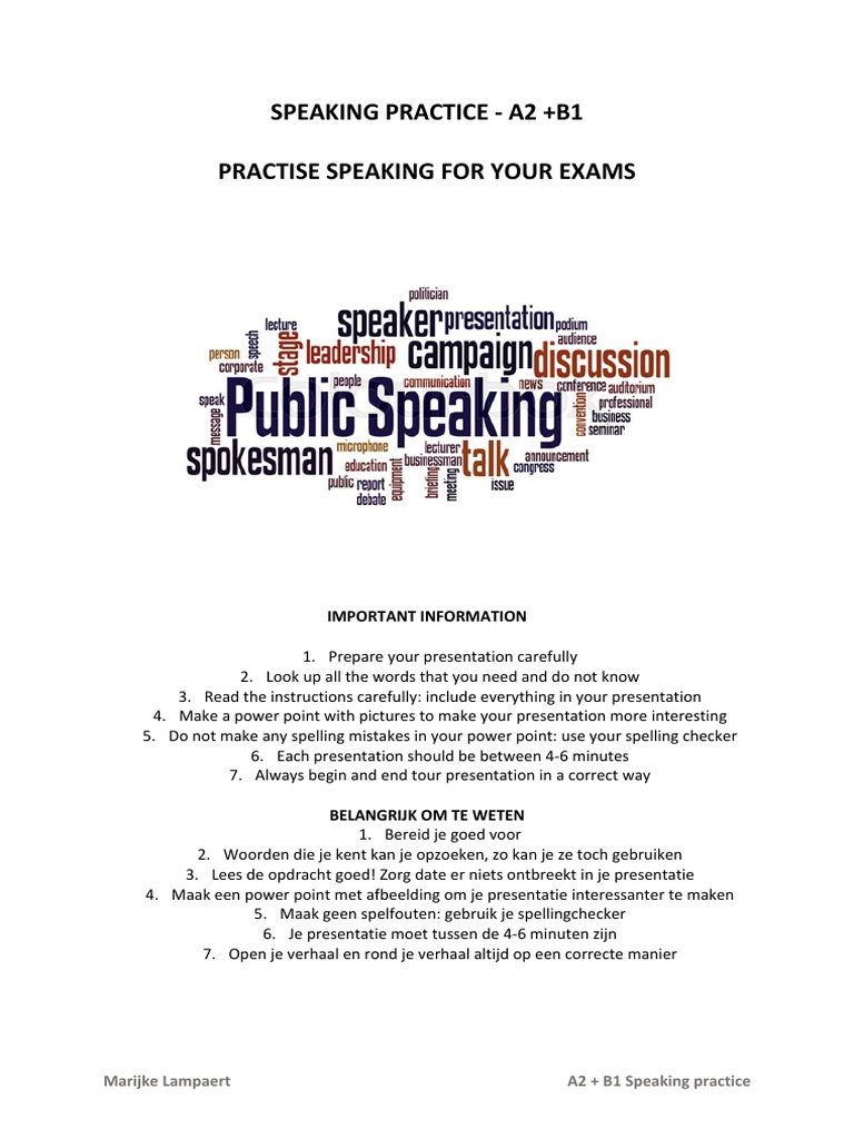 Speaking Practice - A2 | PDF | Brand | Communication