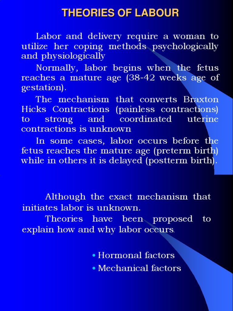 Theories of Labour | PDF | Childbirth | Cortisol