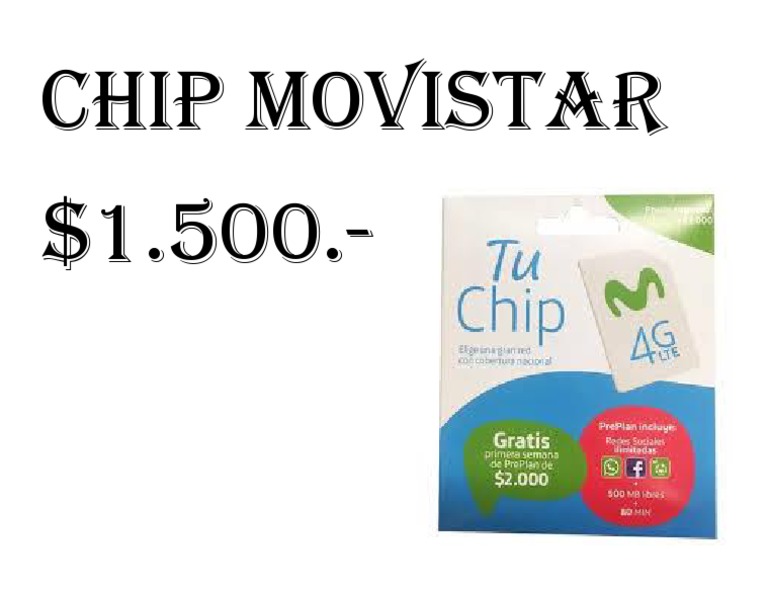 Movistar Chip Price: $1,500 | PDF