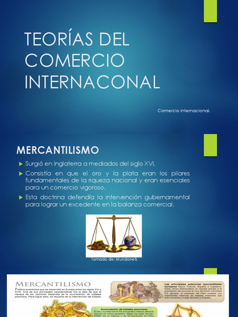 Teorías del Comercio Internacional | PDF | Comercio | Ventaja comparativa
