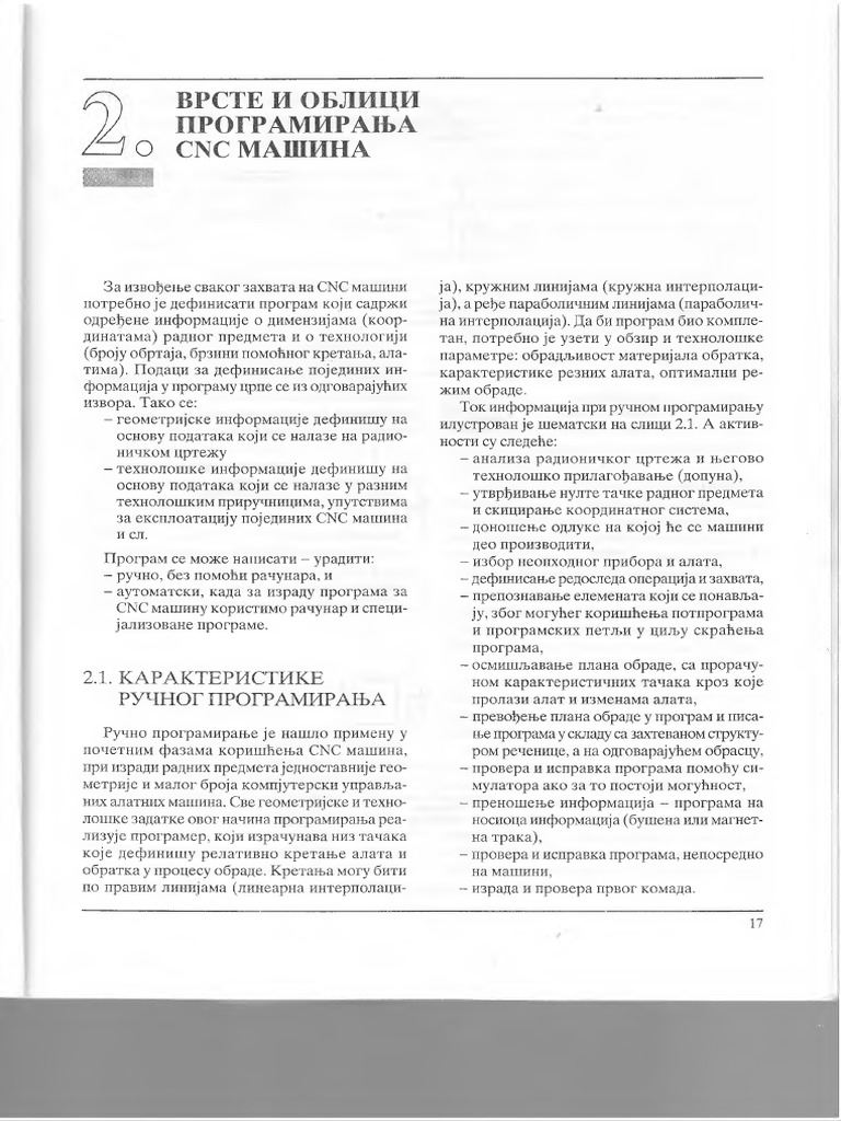 Vrste I Oblici Programiranja CNC Masina | PDF