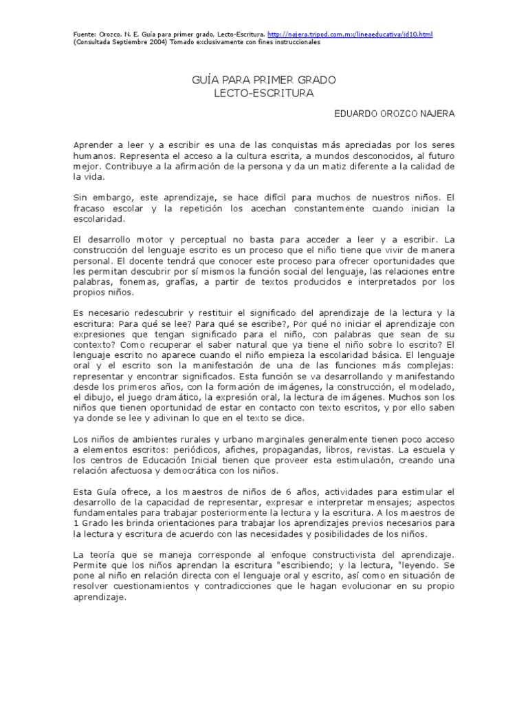 Guia para Primer Grado | PDF