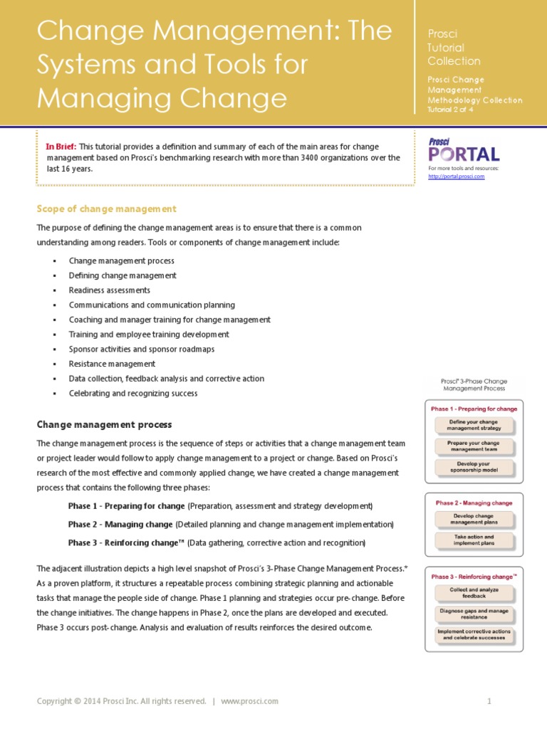 Prosci-4-2 Methodology Process-V9 1 PDF | PDF | Change Management ...
