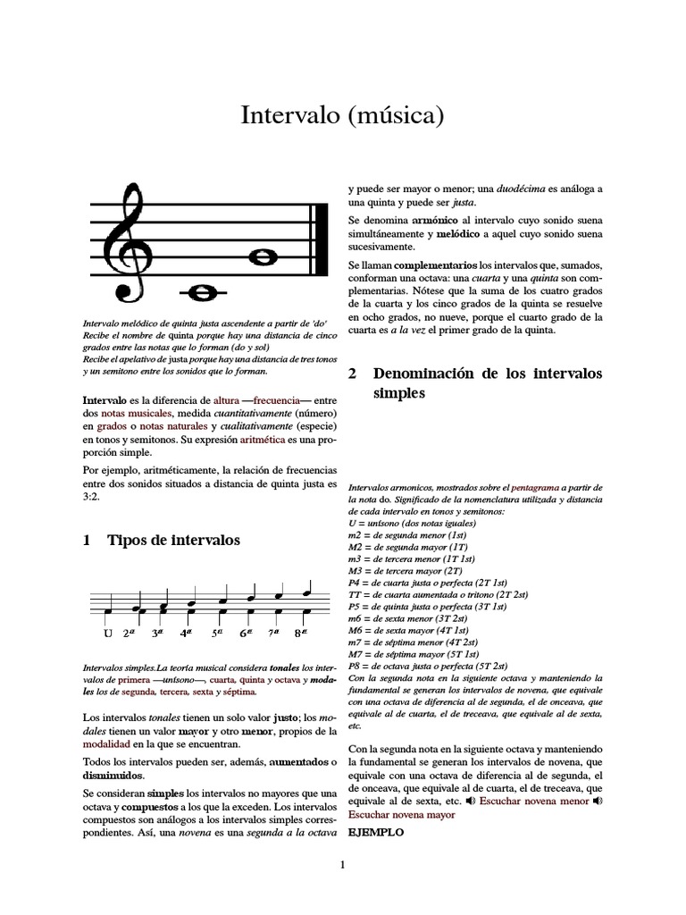 Intervalo.pdf | Intervalo (música) | Musicología | Prueba gratuita de 30 días | Scribd
