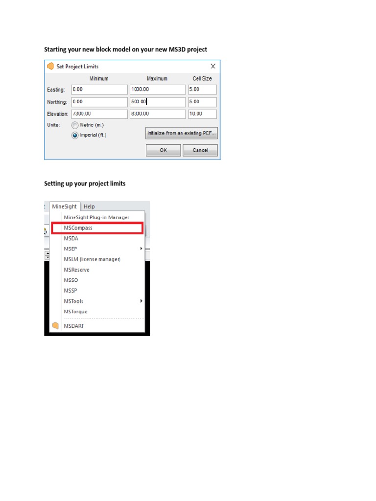 MS3D Block Model Importing Procedure | PDF
