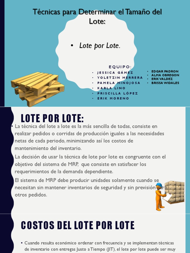 Técnicas de Tamaño de Lote en Inventario | PDF | Inventario | Economias