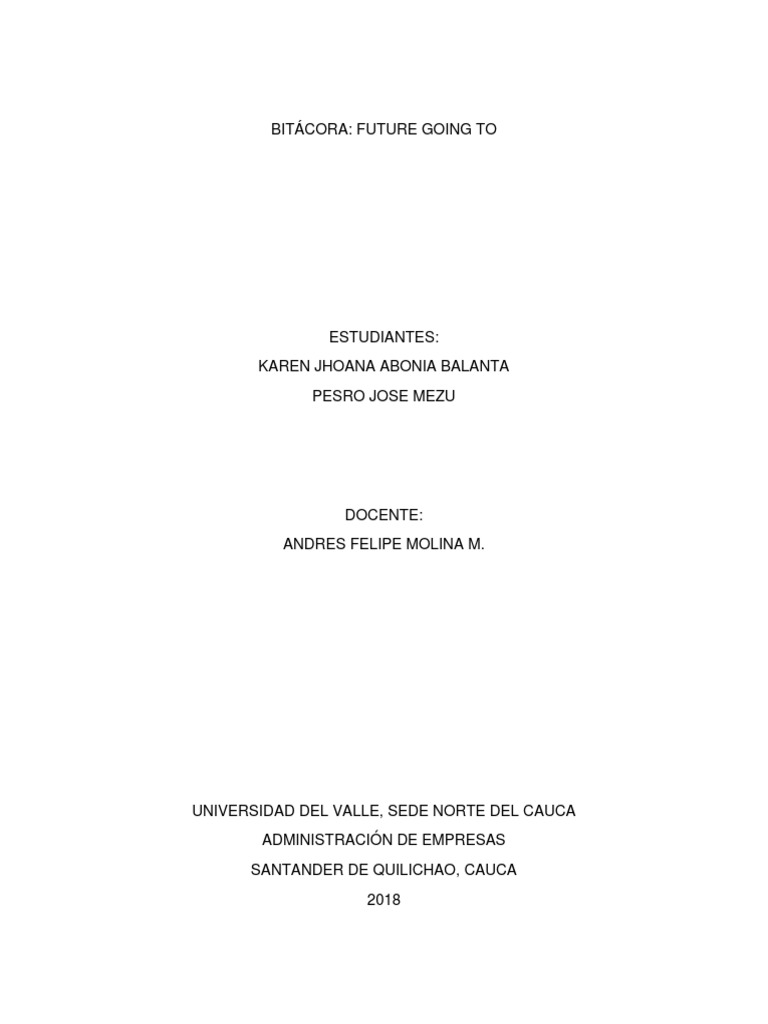 BITÁCORA Ingles | PDF | Verbo | Asunto (gramática)