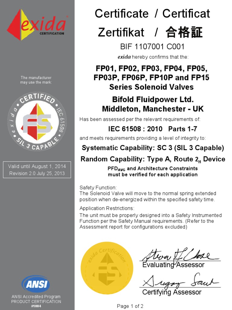 Bifold Sil 3 Bif1107001c001 | PDF | Systems Engineering | Safety