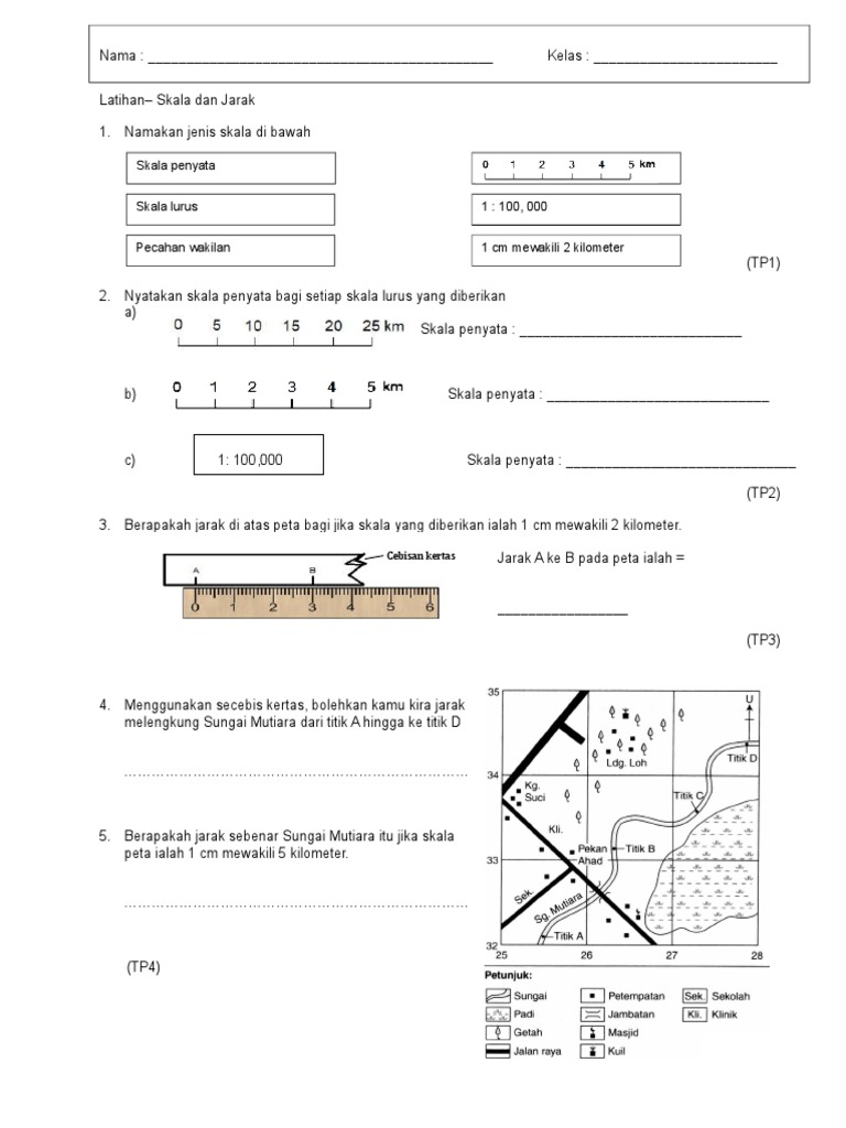 Ujian Sumatif Bab 1 - Skala Dan Jarak | PDF
