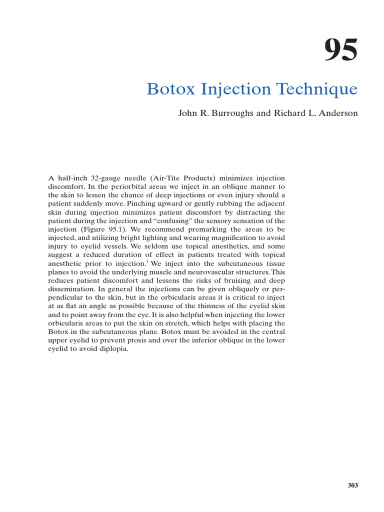 Botox Injection Techniques Explained | PDF