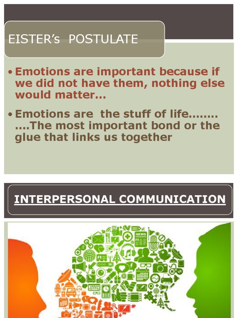 Role of Emotions in Inter Personal Communication | PDF | Interpersonal ...