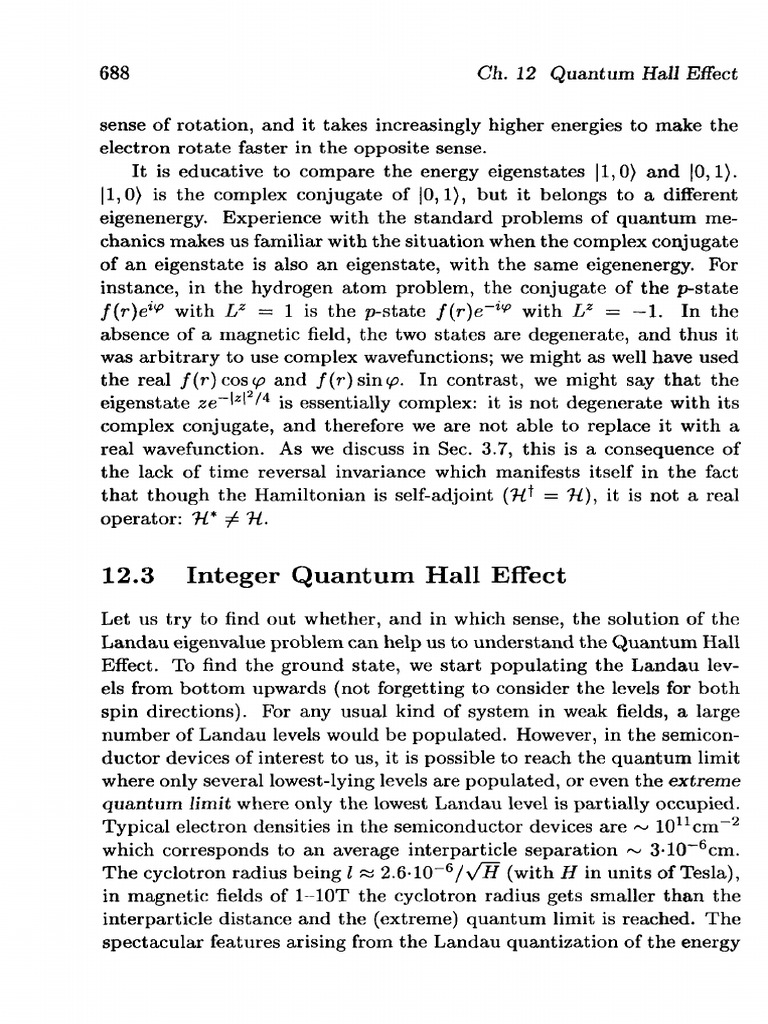 688 Hall: Integer Quantum Hall Effect | PDF | Scientific Method | Quantum Mechanics