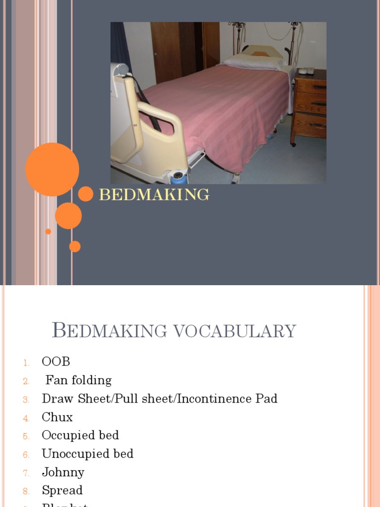 Bed Making Final | PDF | Bed | Infection Control