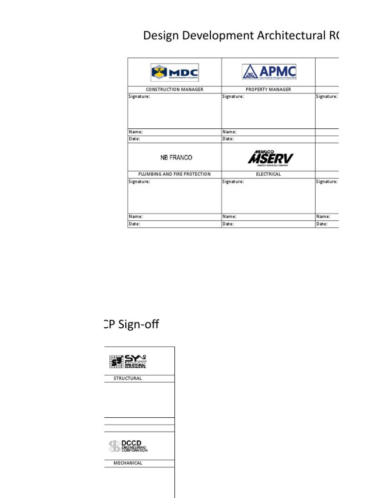 Design Development Architectural RCP Sign-Of | PDF