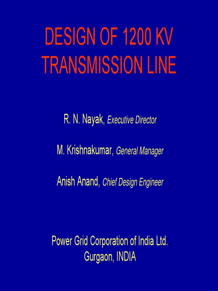 Design of 1200 kV Transmission Line | PDF