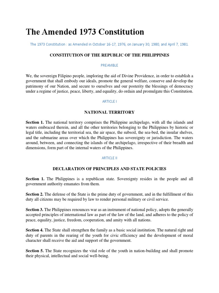 1973 Constitution | PDF | Supreme Courts | Supreme Court Of The United ...