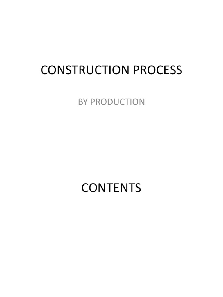 Construction Process Overview | PDF | Engineering | Business