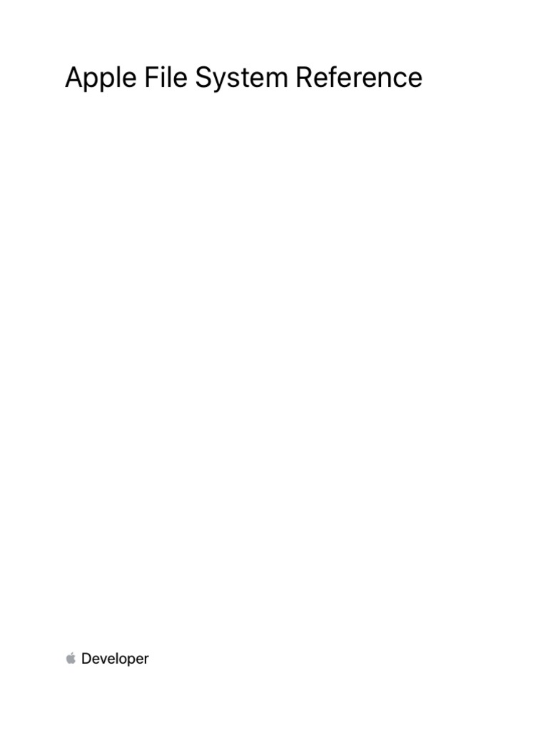 Apple File System Reference | PDF | File System | Data Type