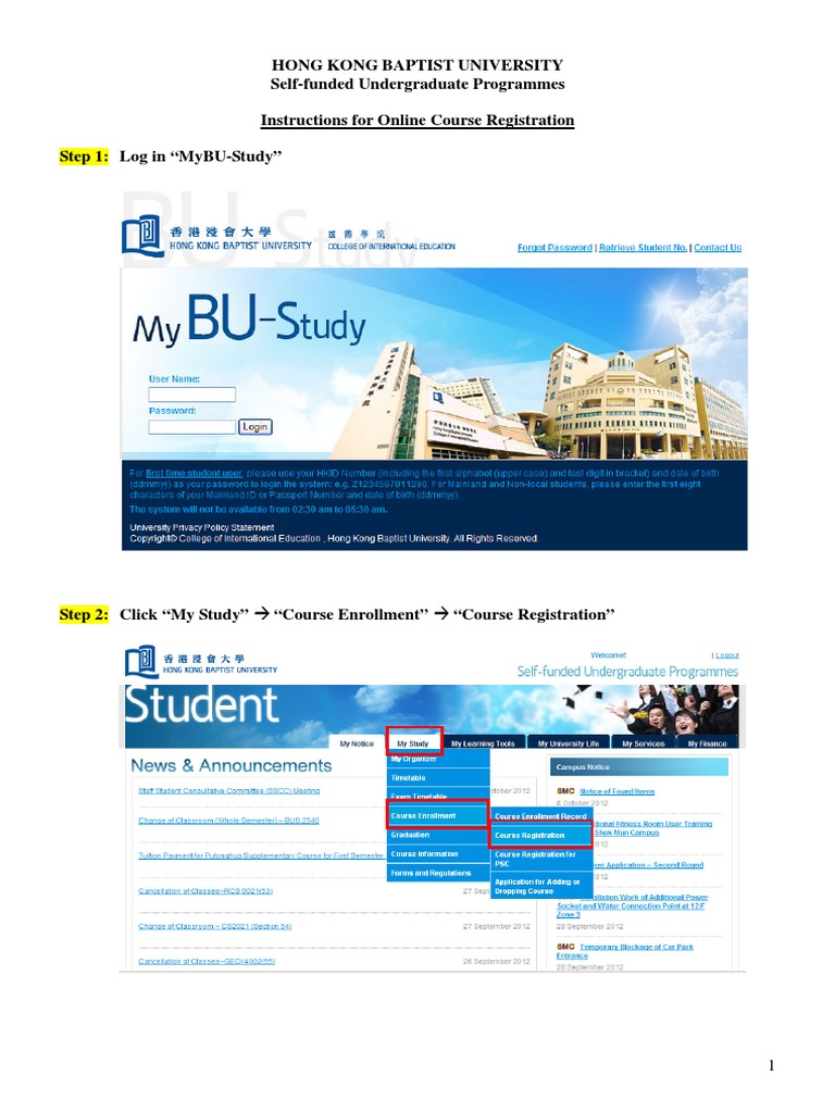 Hong Kong Baptist University Self-Funded Undergraduate Programmes ...