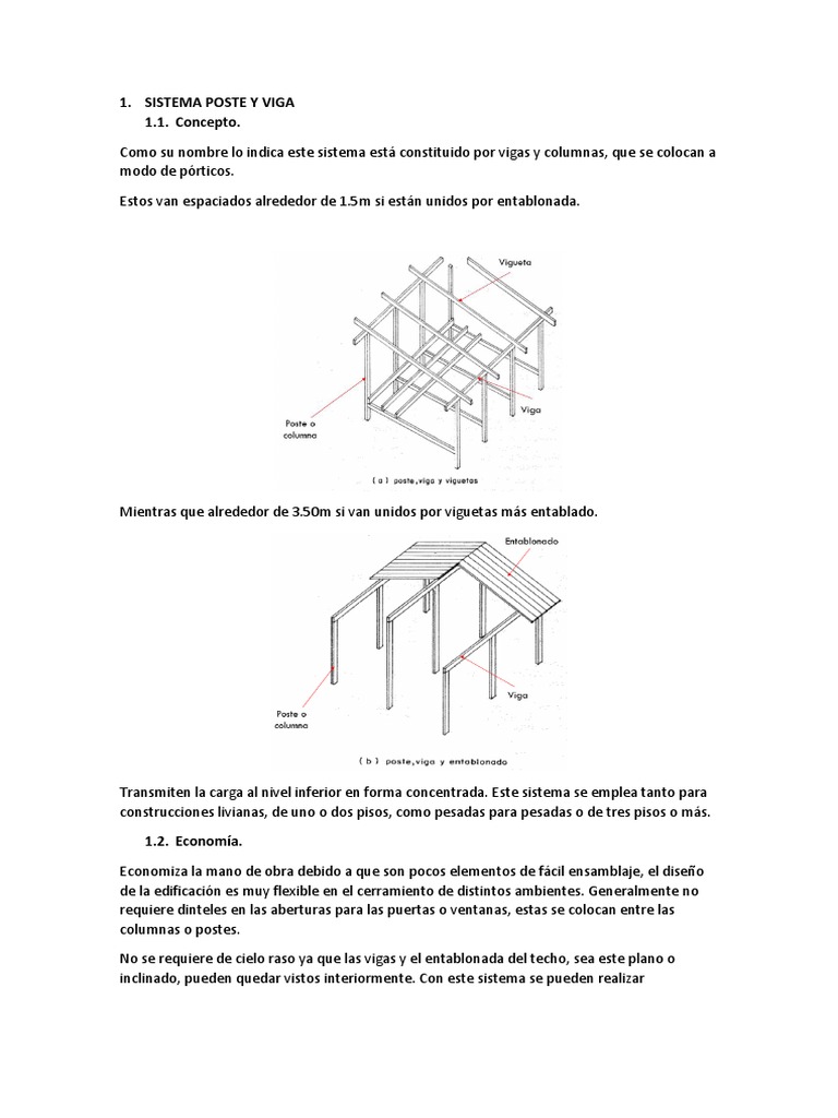 Sistema de Poste y Viga en Construcción | PDF | Columna