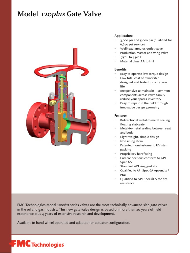 FMC 120plus Valve | PDF | Valve | Gas Technologies