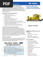 Multiflo rf85mv Dewatering Pump Spec Sheet | PDF | Pump | Diesel Engine