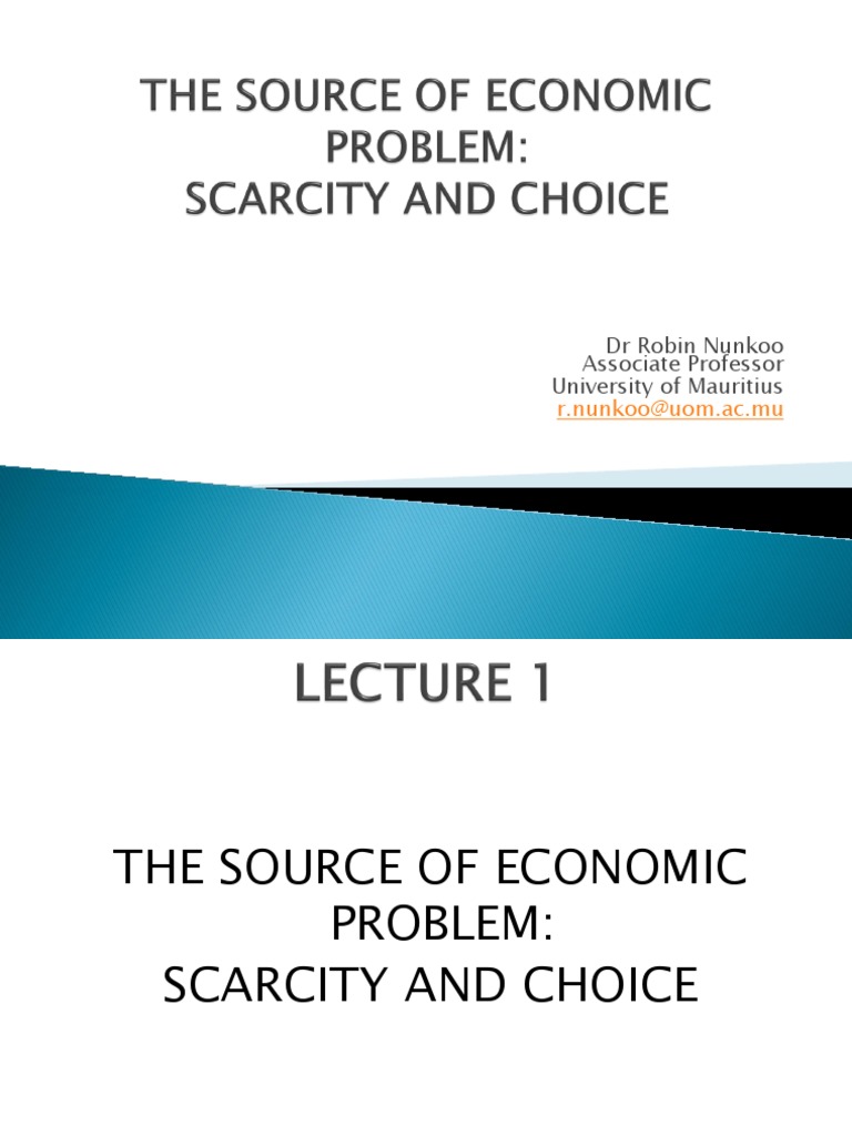 Scarcity, Choice, and PPC in Economics | PDF | Factors Of Production ...