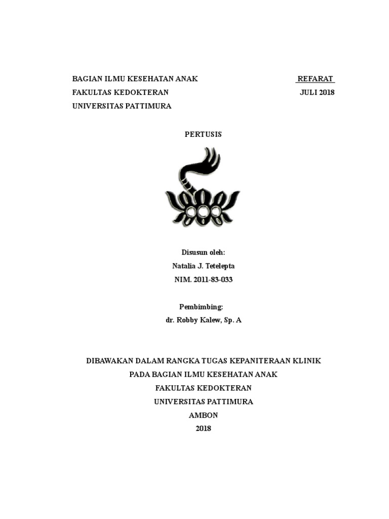 Refarat Pertusis | PDF