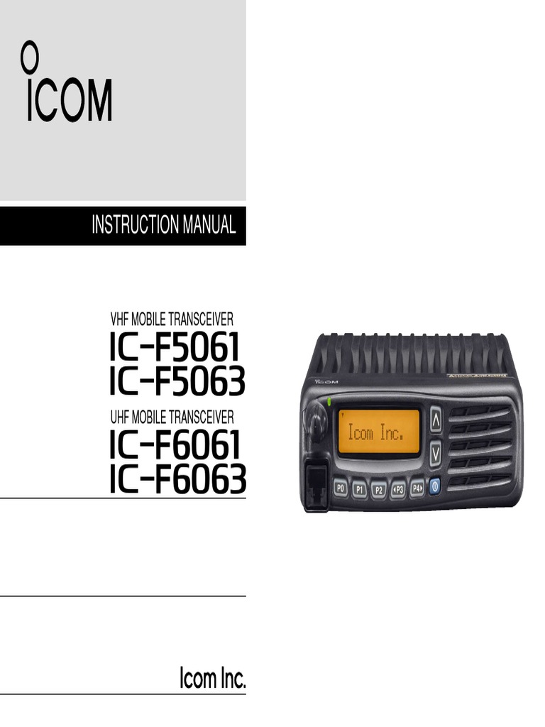 Manual Radio ICOM ICF5061 | PDF | Amplifier | Electronics