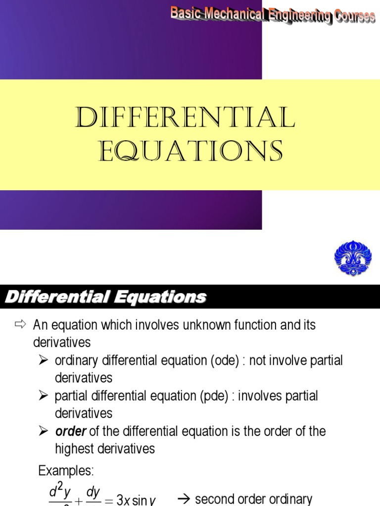 Minggu 2-1 Engineering Mathematics-Differential Equations-2 | PDF ...