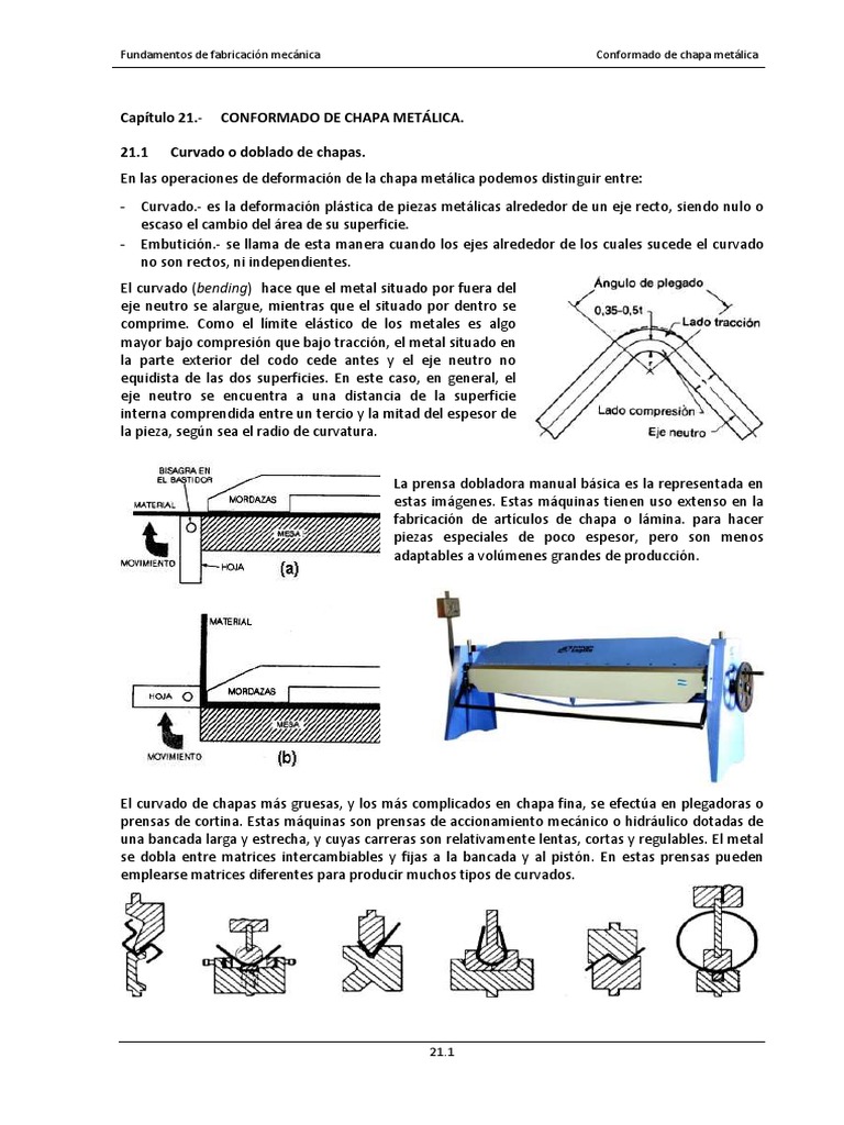 Conformado y curvado de chapa metálica | PDF | Rieles | Metalurgia