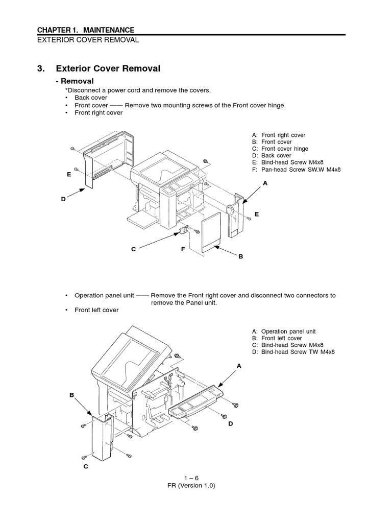 Exterior Cover Removal | PDF | Electrical Engineering | Components