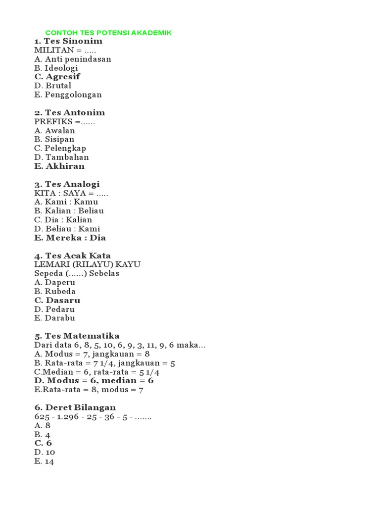 Academic Potential Test, Check This Out!!! | PDF