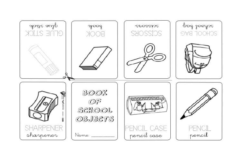 School Objects Minibook