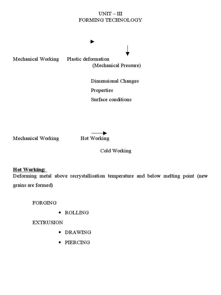 Forging, Rolling, Extrusion and Drawing Processes | PDF | Extrusion | Forging
