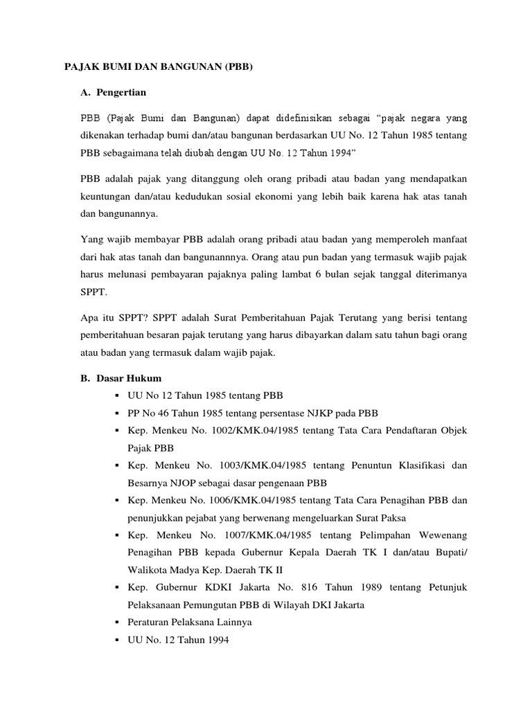 PBB, BPHTB, Bea Materai | PDF