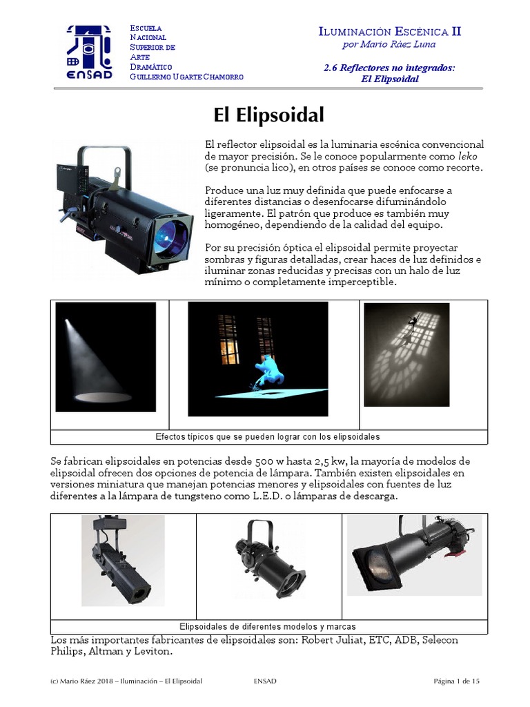 02 06 El Elipsoidal PDF | PDF | Lente de la cámara | Óptica