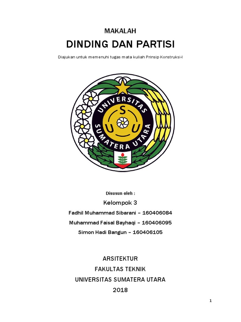 Makalah Dinding Dan Partisi | PDF