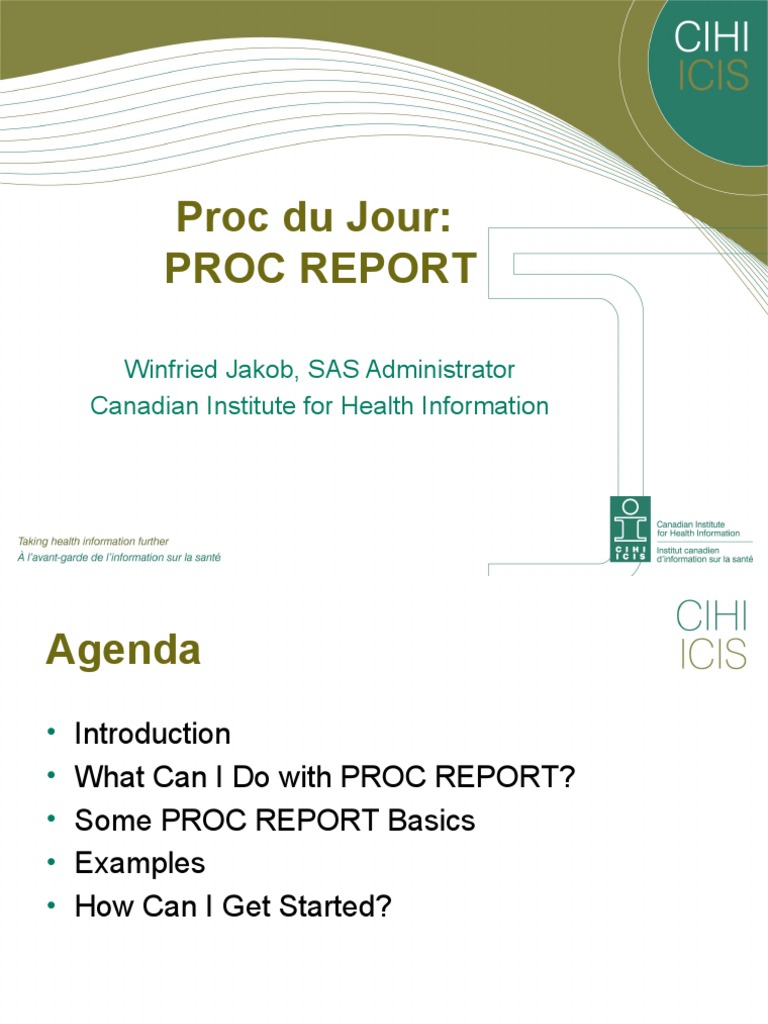 Proc Report Pdf Sas Software Areas Of Computer Science