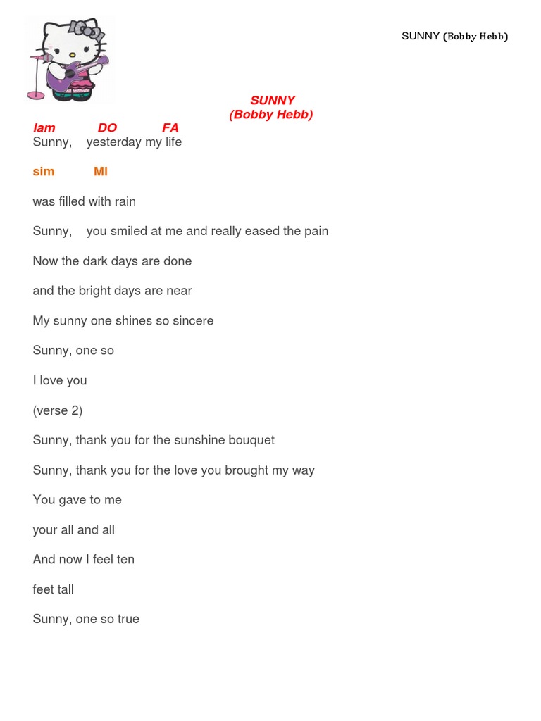 Sunny Bobby Hebb | PDF