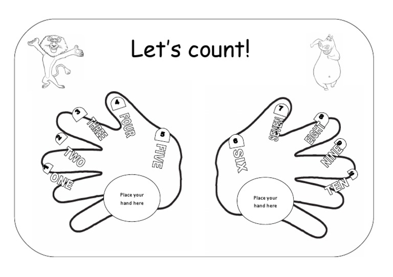 Let's Count!: Place Your Hand Here Place Your Hand Here | PDF