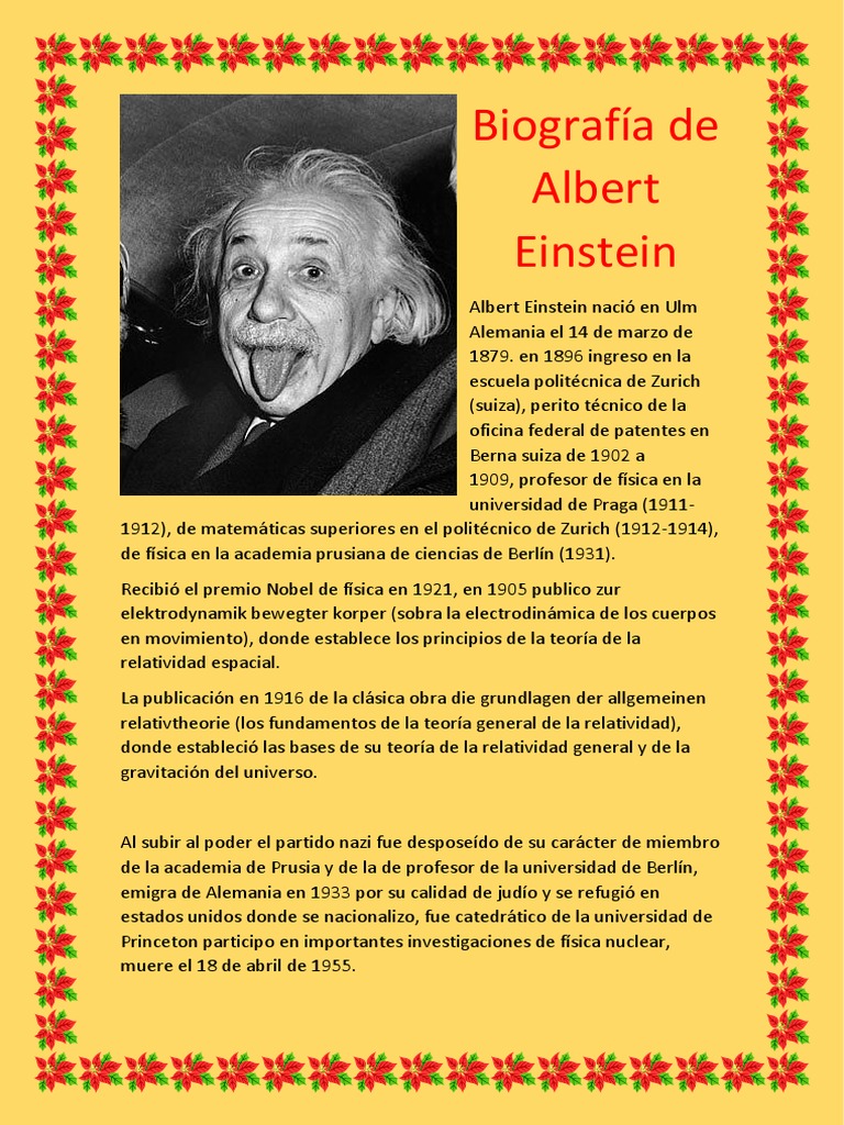 Biografía de Albert Einstein | PDF