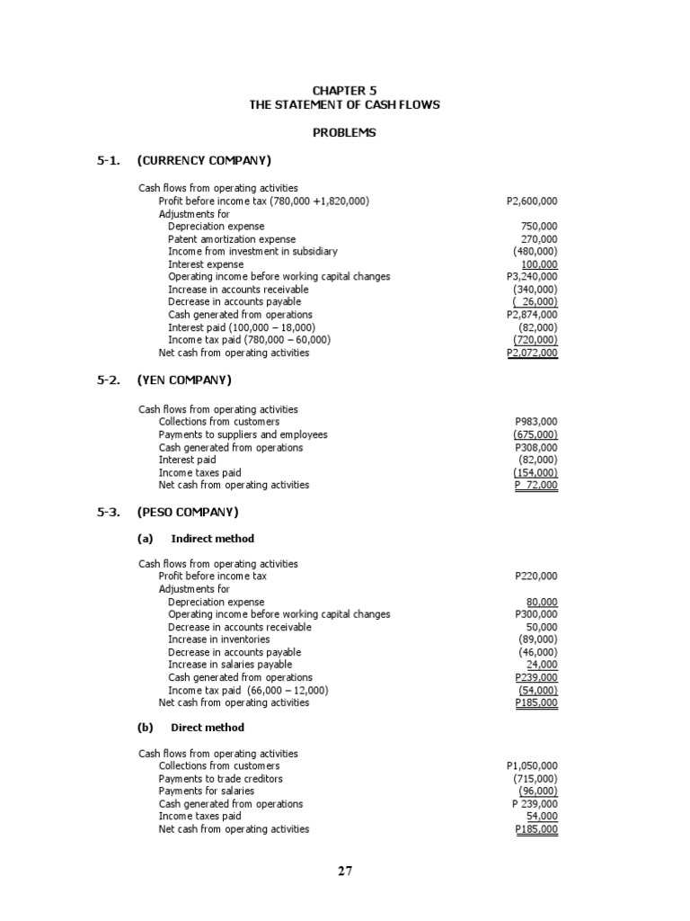 FinAcc3 Chap5 PDF | PDF | Cash Flow Statement | Expense