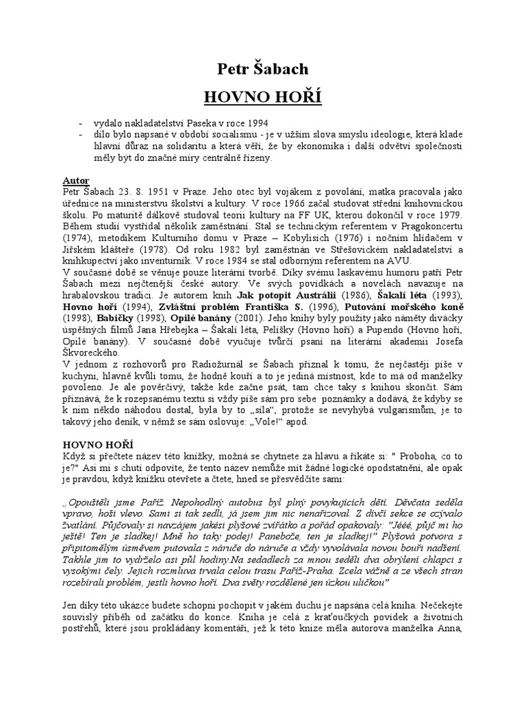 Hovno Hoří | PDF